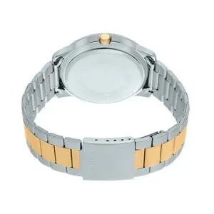Casio Stainless Steel Link Quartz Waterproof Analog Watch - Silver