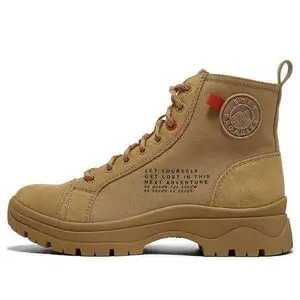 Sketchers Bobs Broadies High Top Lace Up Boots - Tan
