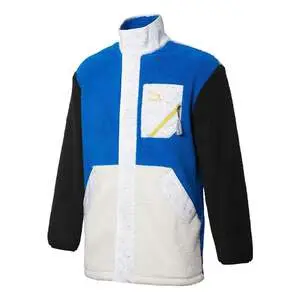 PUMA Stand Collar Casual Jacket - Blue/white