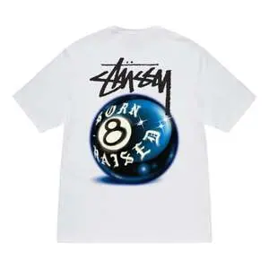 StÜssy Born X Raised 8 Ball T-shirt - White