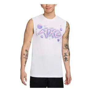 Nike Dri-fit Basketball Tank - White