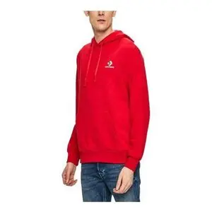 CONVERSE Star Chevron Embroidered Pullover Hoodie - Red