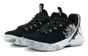 ANTA Athletic Lace-up High-top Basketball Sneakers - Black/white/grey
