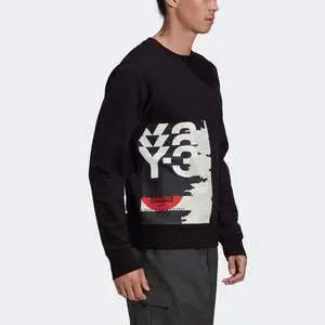 Adidas Y-3 Logo Printing Long Sleeve Pullover