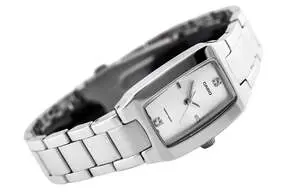 Casio Analog Quartz Watch With Metal Bracelet And White Dial
