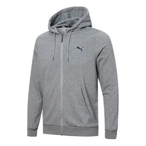 PUMA Ess Logo Hooded Jacket - Grey