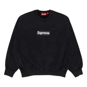 Supreme Supreme Washed Box Logo Crewneck Black