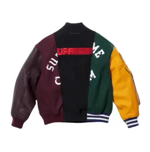 Supreme X Mm6 Maison Margiela Split Varsity Jacket