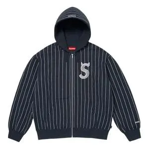 Supreme Ss26 Devil Logo Zip Up Hooded Sweatshirt 'stripe - Black