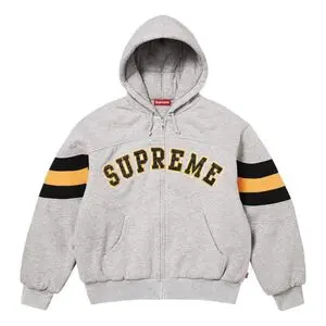Supreme Zip Up Hooded Sweatshirt - Heather Grey