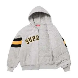 Supreme Zip Up Hooded Sweatshirt - Heather Grey