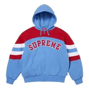 Supreme Zip Up Hooded Sweatshirt - Light Blue