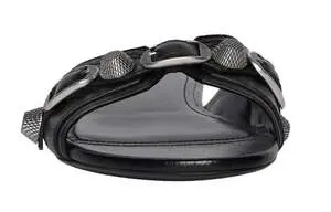 Balenciaga Cagole Flat Sandals - Black
