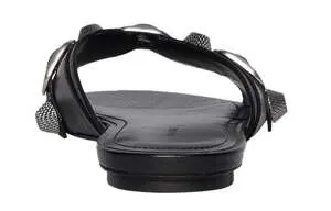 Balenciaga Cagole Flat Sandals - Black