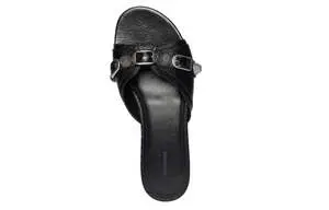 Balenciaga Cagole Flat Sandals - Black