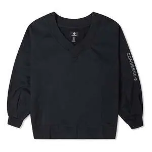 CONVERSE V-neck Loose Knit Hoodie