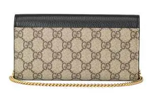 Gucci Gg Marmont Chain Wallet 'beige Ebony
