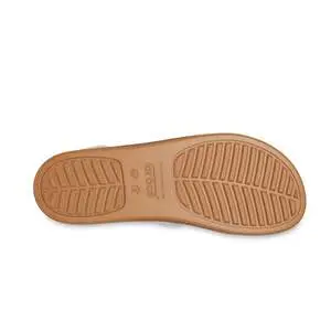 CROCS Brooklyn Woven Wedge Sandals - White/brown