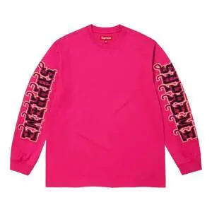 Supreme Fw25 Intarsia Sleeve L/s Top - Pink