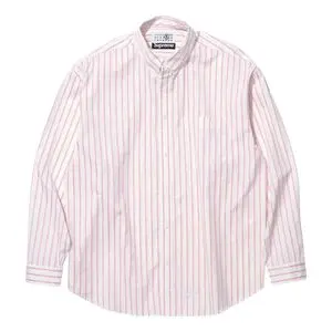Supreme X Mm6 Maison Margiela Stripe Shirt - Pink