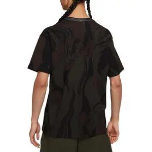 Nike Series Colorblock Round Neck Short Sleeve Black T-shirt - Default Color