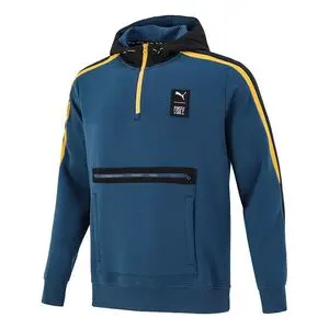 PUMA X Firstmile Crossover Splicing Pocket Sports Training Hoodie - Blue