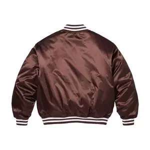 Supreme X Champion Satin Varsity Jacket - Brown