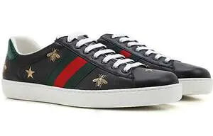 Gucci Ace Embroidered Bees And Stars Sneakers