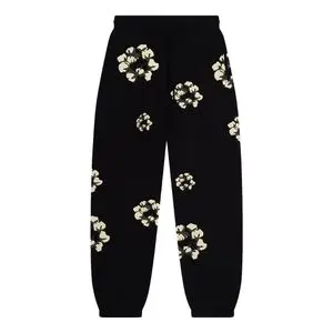DENIM TEARS X Cactus Plant Flea Market Cotton Wreath Sweatpants - Black
