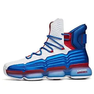 ANTA High Top Athletic Sneakers - White/blue/red