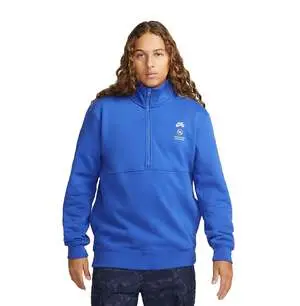 Nike X Fly Streetwear 1/2 Zip Fleece Top - Blue/white