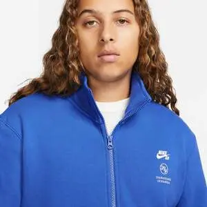 Nike X Fly Streetwear 1/2 Zip Fleece Top - Blue/white