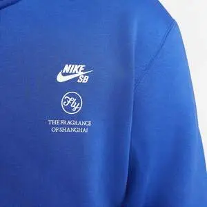 Nike X Fly Streetwear 1/2 Zip Fleece Top - Blue/white