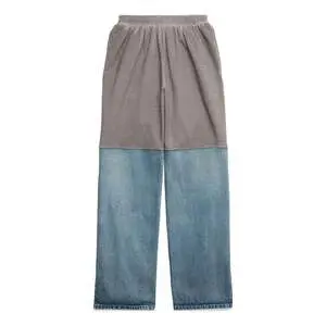 Balenciaga Patched Sweatpant 'grey Indigo - Grey/indigo