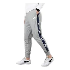 Nike Athleisure Casual Sports Fleece Stay Warm Cozy Knit Long Pants Gray - Grey