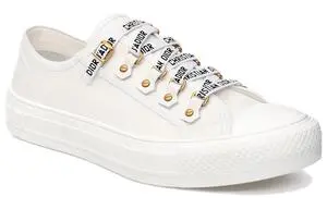 Dior Walk'n' Low Top Canvas Sneakers - White