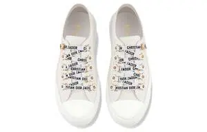 Dior Walk'n' Low Top Canvas Sneakers - White
