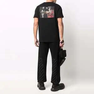 Off-White Solid Color Caravaggio Arrow Short Sleeve T-shirt