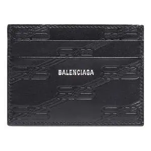 Balenciaga Embossed Monogram Card Case Box - Black