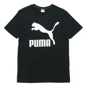 PUMA Classics Logo Sports Short Sleeve Tee - Black