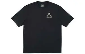 PALACE Bones Letter Round Collar Short-sleeve Tee - Black