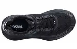 Hoka One One Bondi 6 Wide Athletic Sneakers - Black