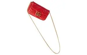 Gucci Gg Marmont Matelassé Super Mini Bag - Red