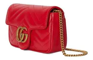 Gucci Gg Marmont Matelassé Super Mini Bag - Red
