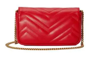 Gucci Gg Marmont Matelassé Super Mini Bag - Red