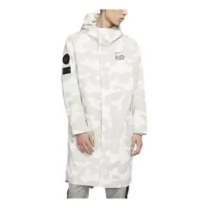 Nike Camouflage Hooded Windbreaker - White