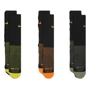 Nike X Nocta Drake Dri-fit Logo 3 Pack Crew Socks - Black/multi-color