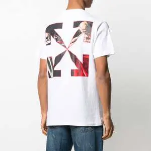 Off-White Ss21 Printing Pattern Round Neck Short Sleeve