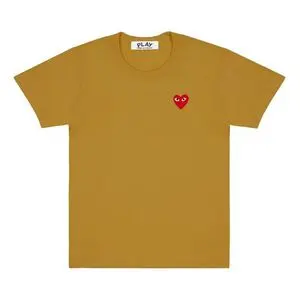 Play Comme Des Garcon Heart Logo T-shirt - Tan