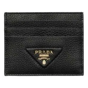 Prada Ss26 Leather Card Holder - Black